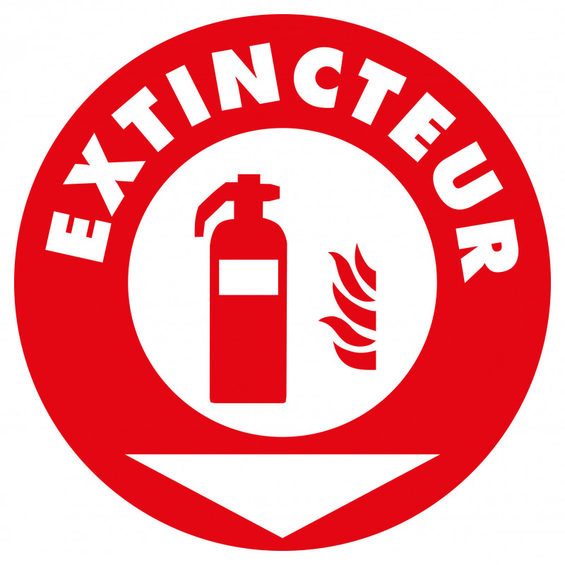 Autocollant extincteur Ø 200 mm